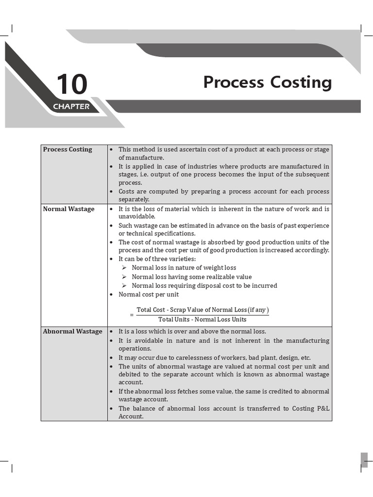 Process Costing | PDF