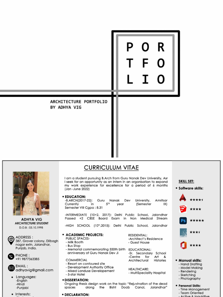 Adhya Vig Portfolio | PDF