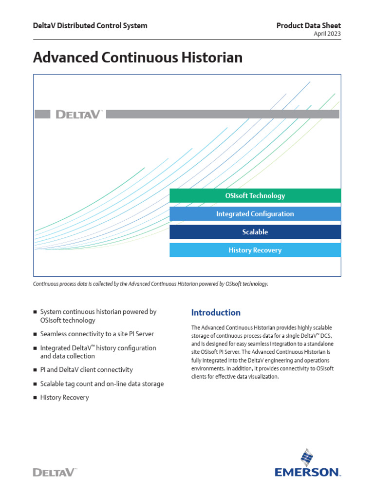 DeltaV Advanced Continuous Historian Product Data Sheet (PDS) | PDF