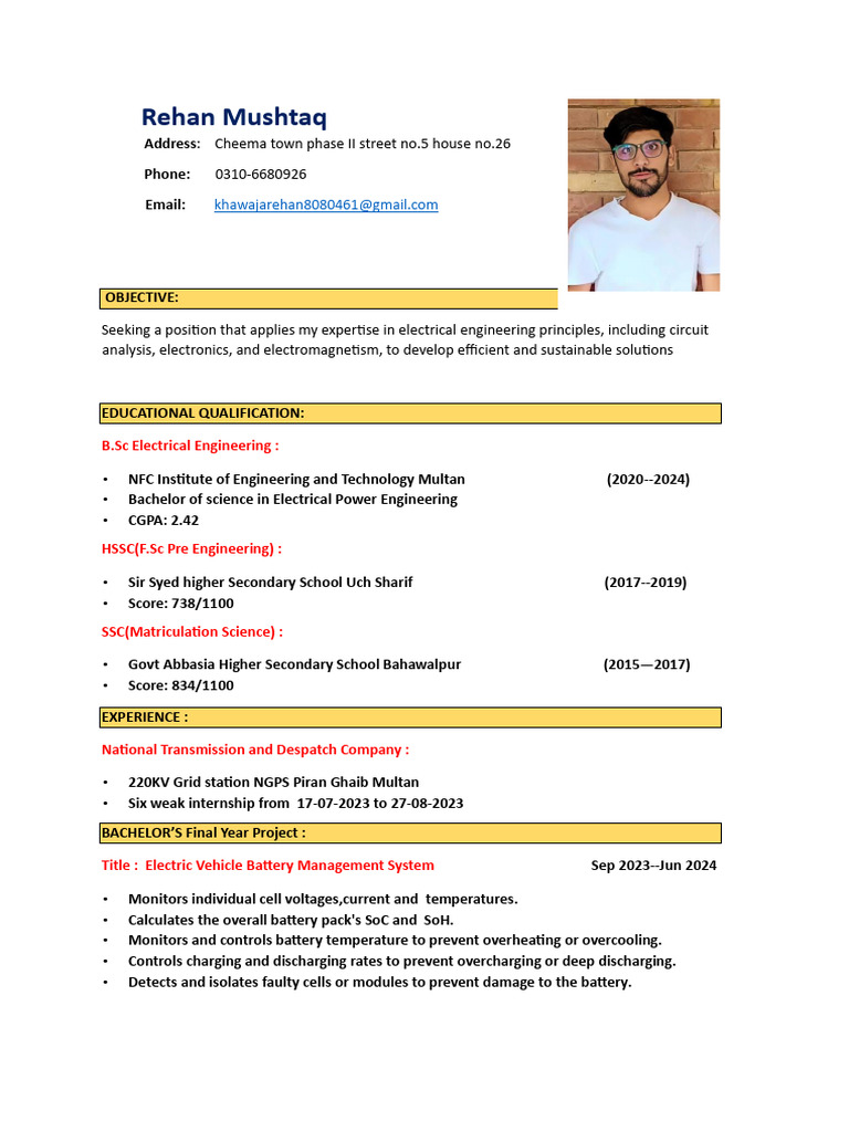 Khawaja Rehan CV | PDF