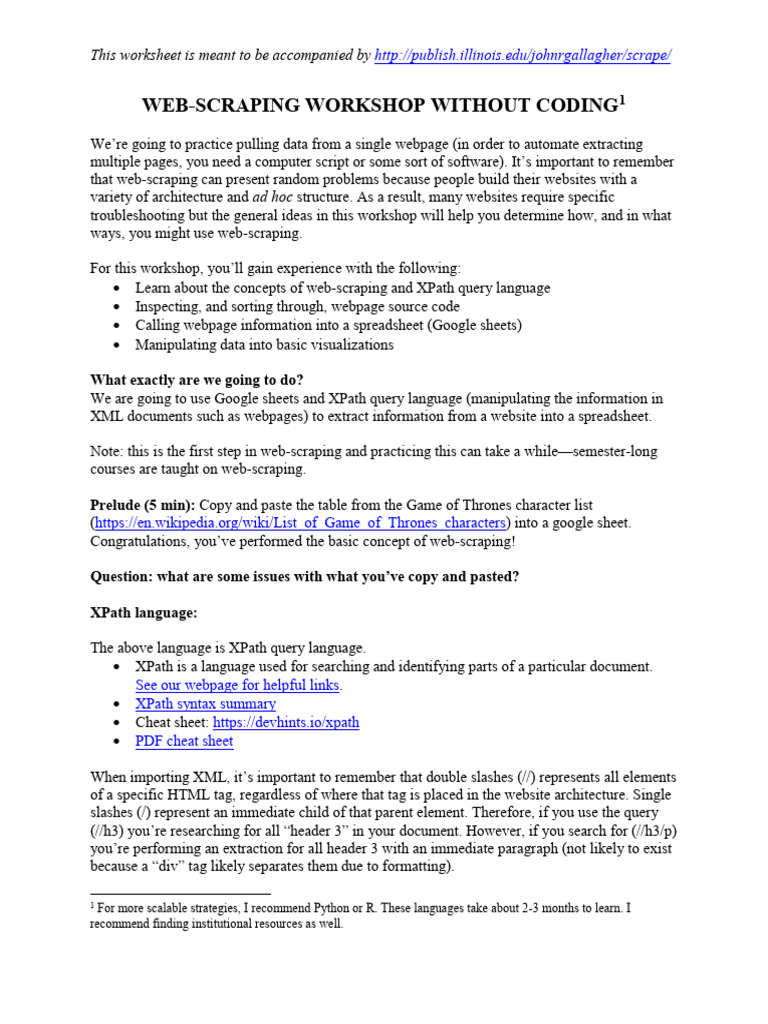Worksheet Webscraping | PDF