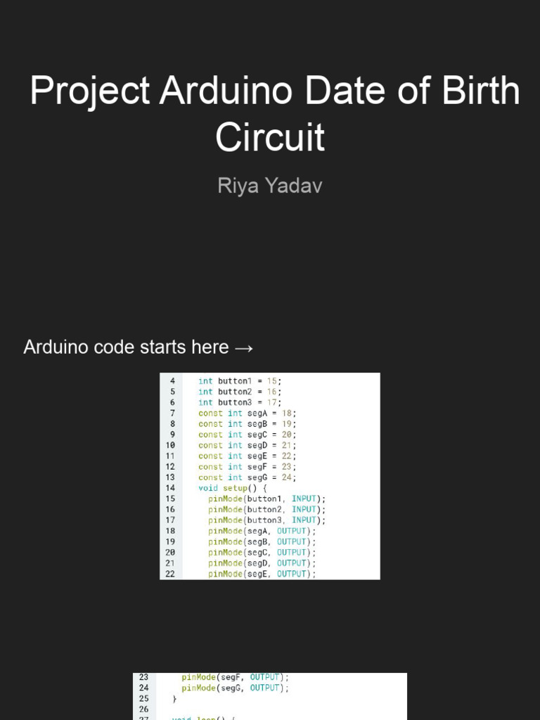 Project Arduino Date of Birth Circuit | PDF
