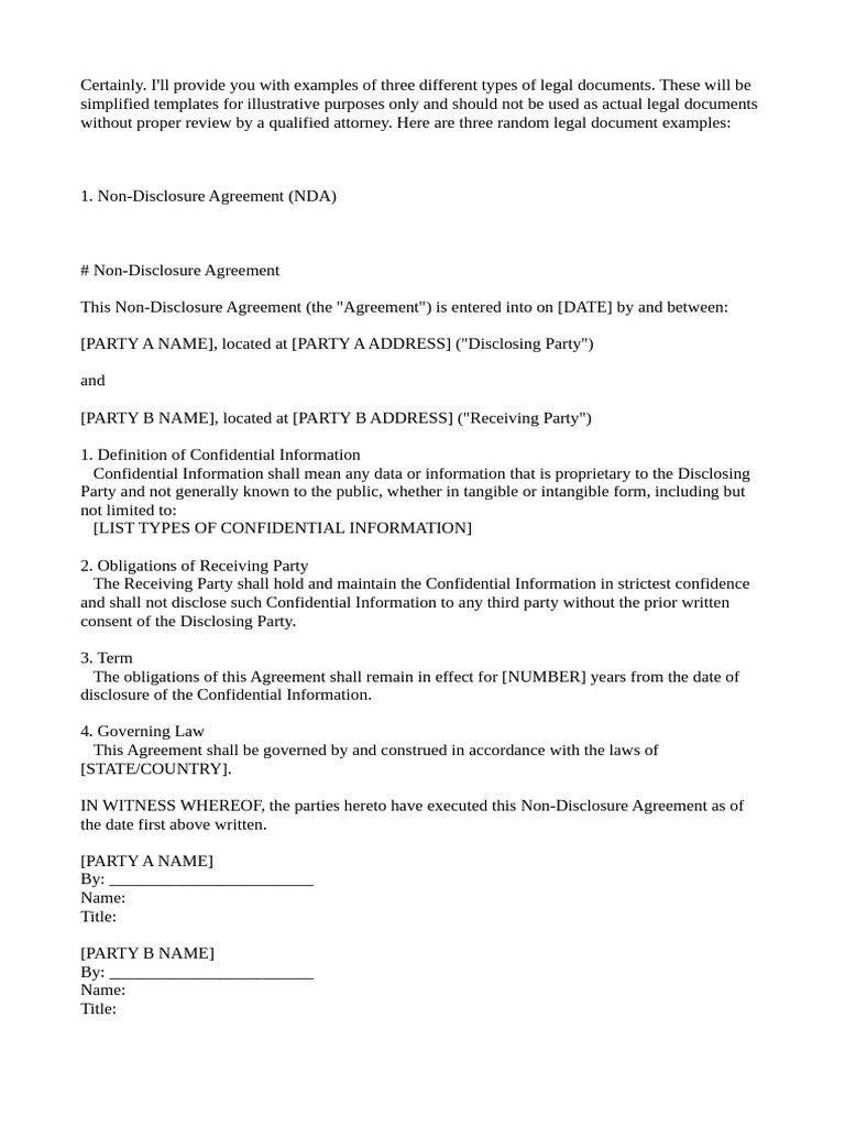 3 Legal Documents | PDF