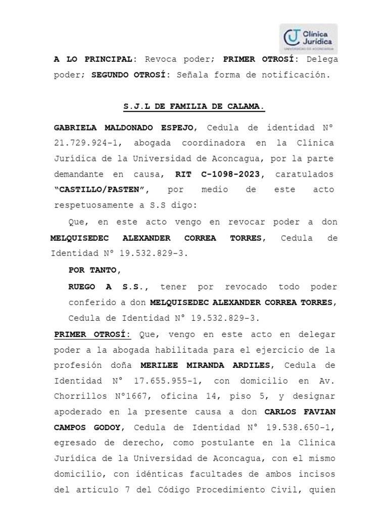 REVOCA Y DELEGA PODER | PDF