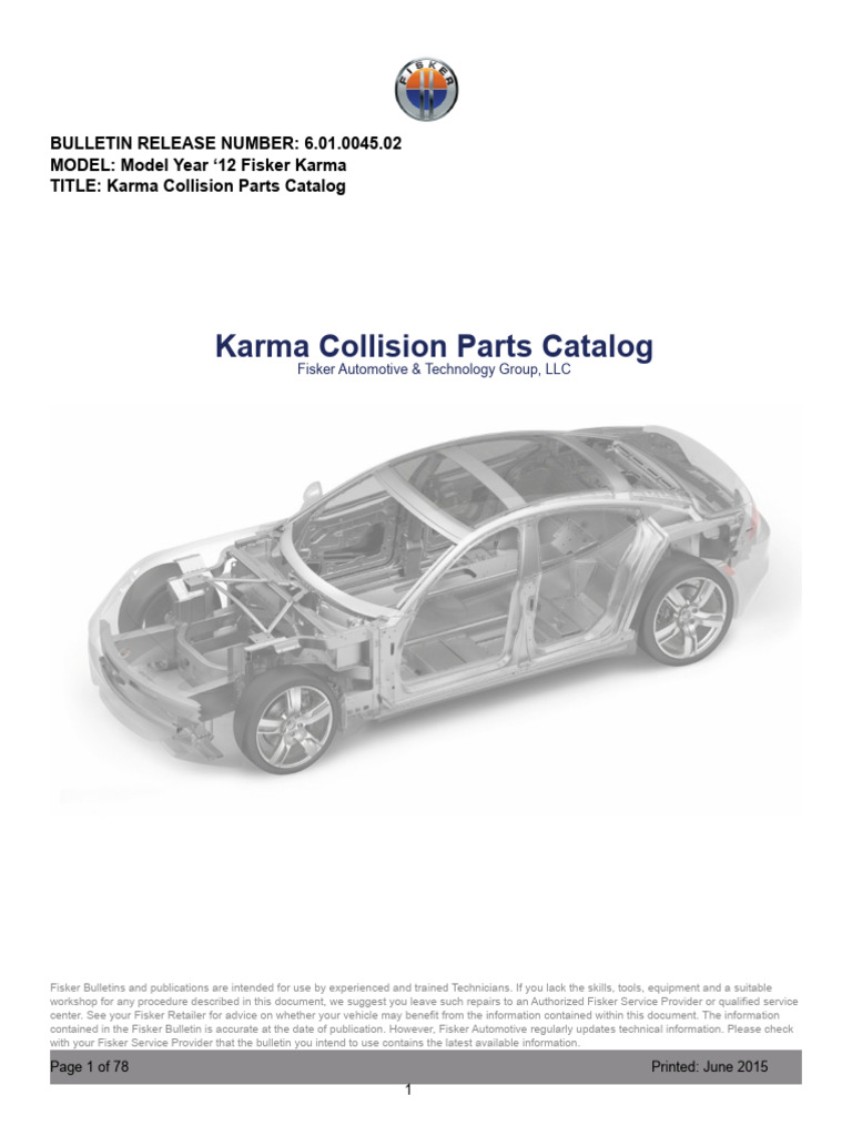 Fisker Body Parts Manual Draft v2 | PDF