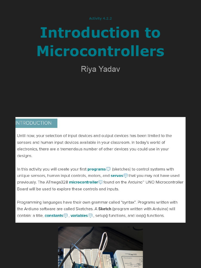 Activity 4.2.2 Introduction To Microcontrollers | PDF