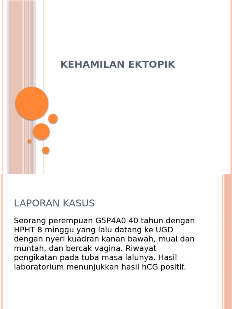 Kehamilan Ektopik | PDF