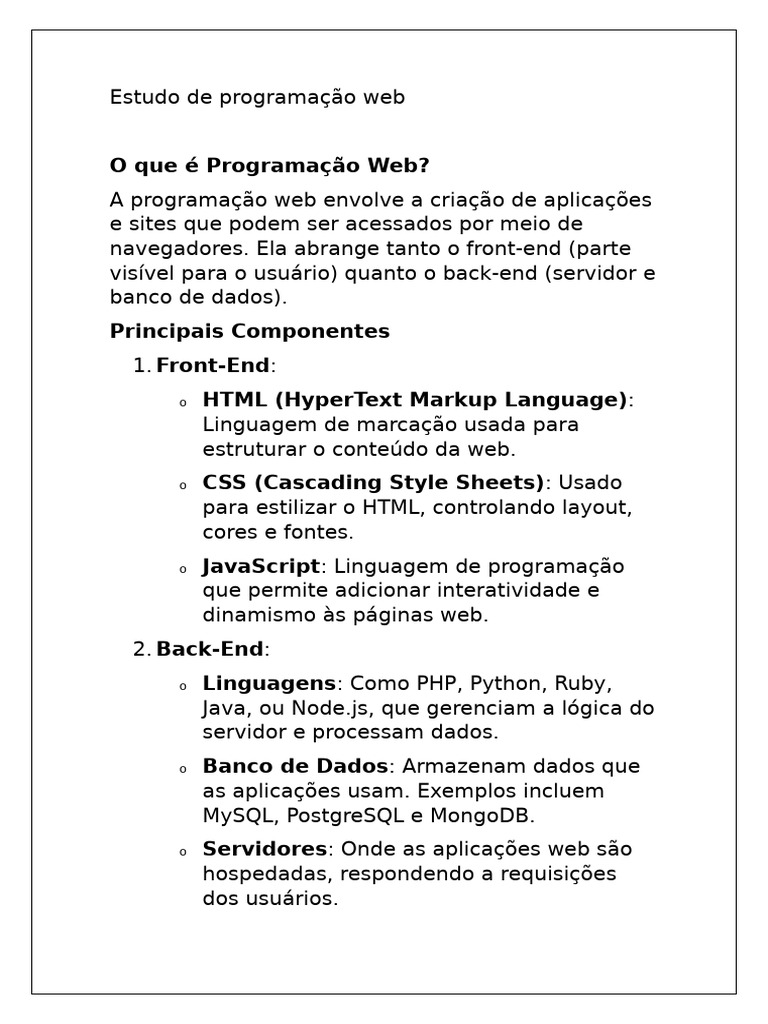 Programação web | PDF