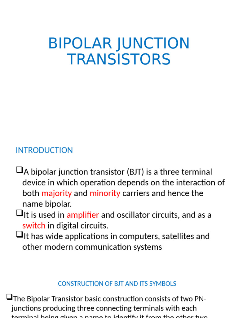 3 BIPOLAR JUNCTION TRANSISTOR | PDF