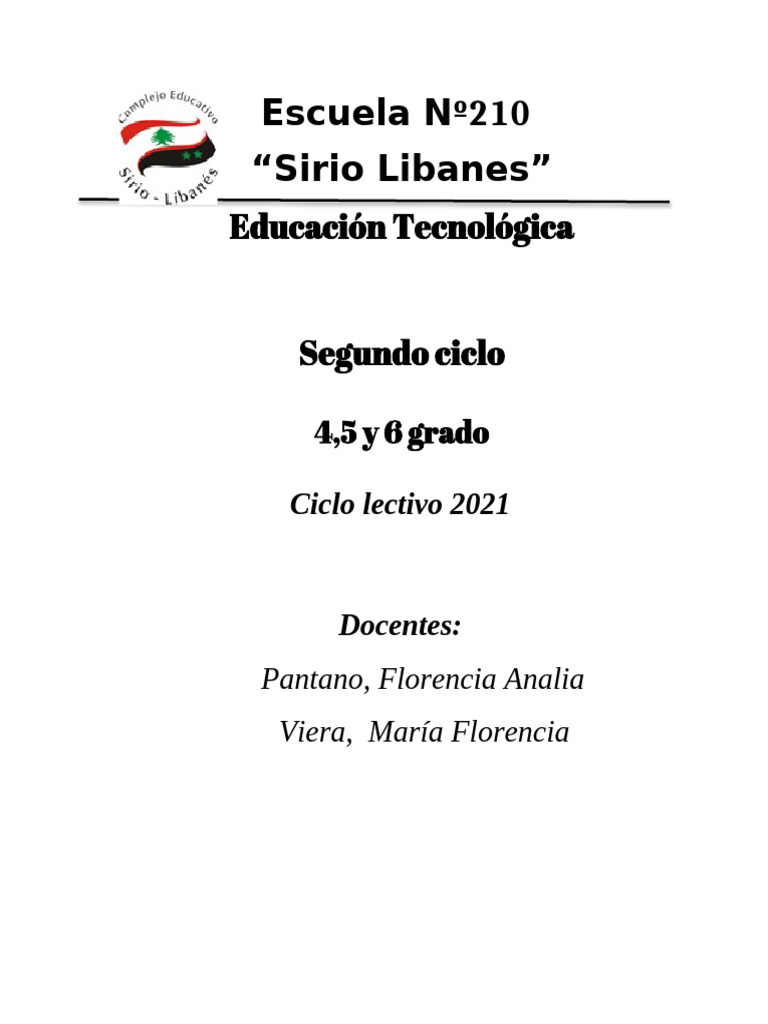 Planificacion Segundo Ciclo | PDF