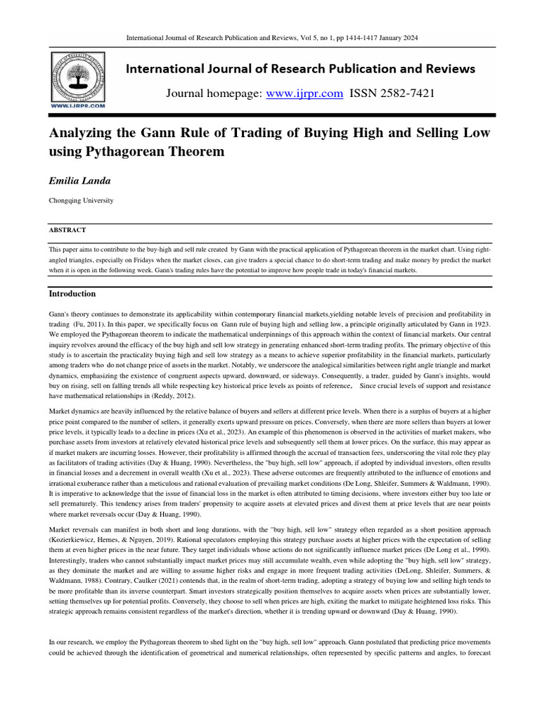 International Journal of Research Public | PDF | Technical Analysis ...