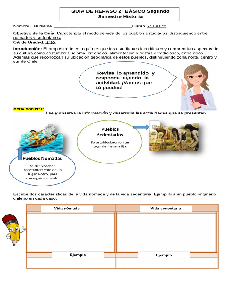 2°-Historia Pueblos Nomades y Sedentarios Repaso Conv | PDF