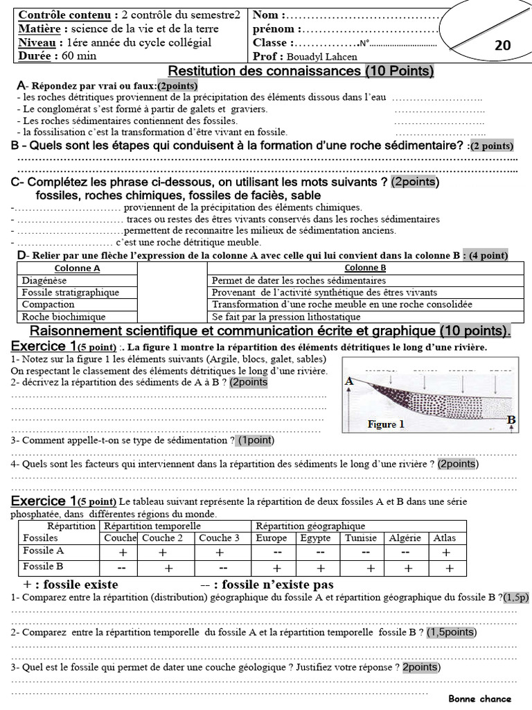 Deuxieme Controle - S2 1AC | PDF