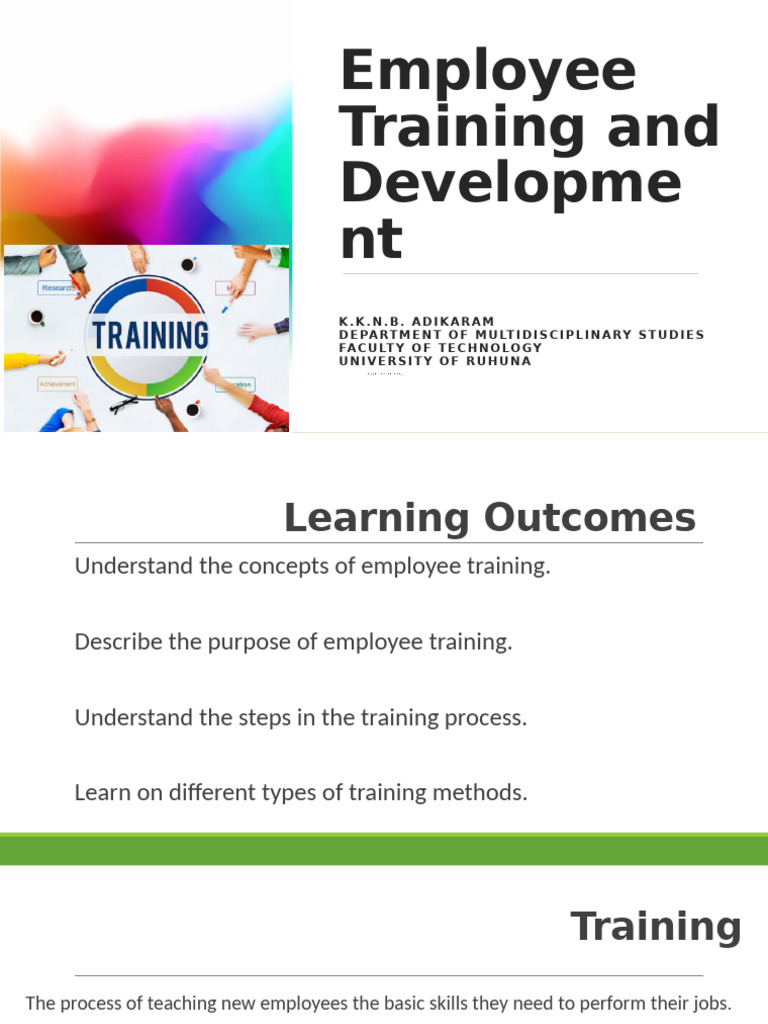 Employee Training and Development | PDF