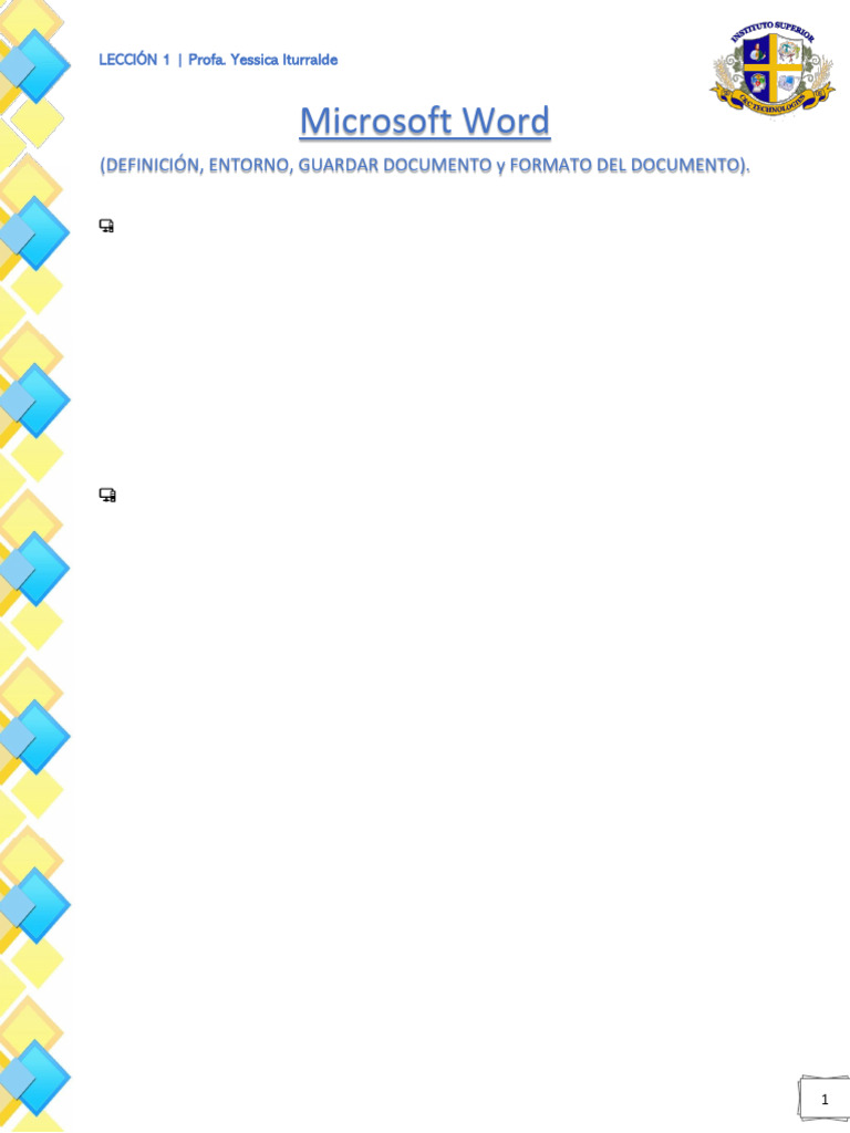 Leccion 1. Microsoft Word | PDF