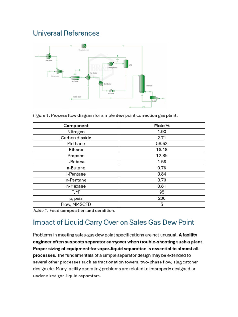 Impacto de Liquid Carry Over Desde Separador Frío | PDF