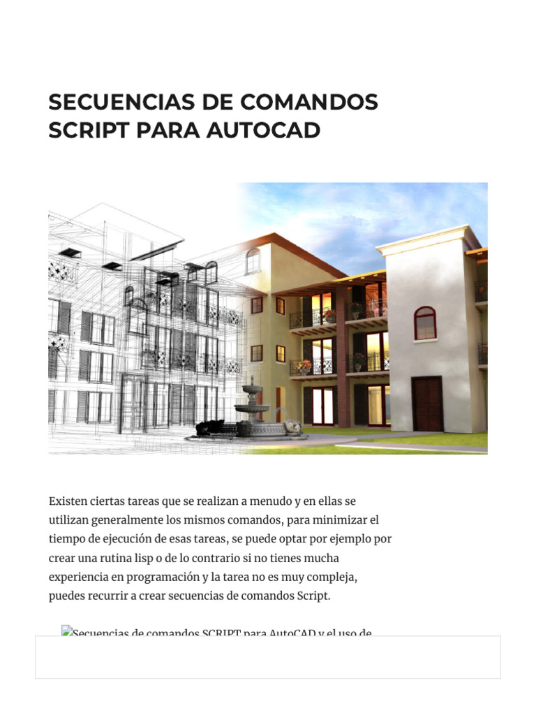 Secuencias de Comandos Script para Autocad | PDF