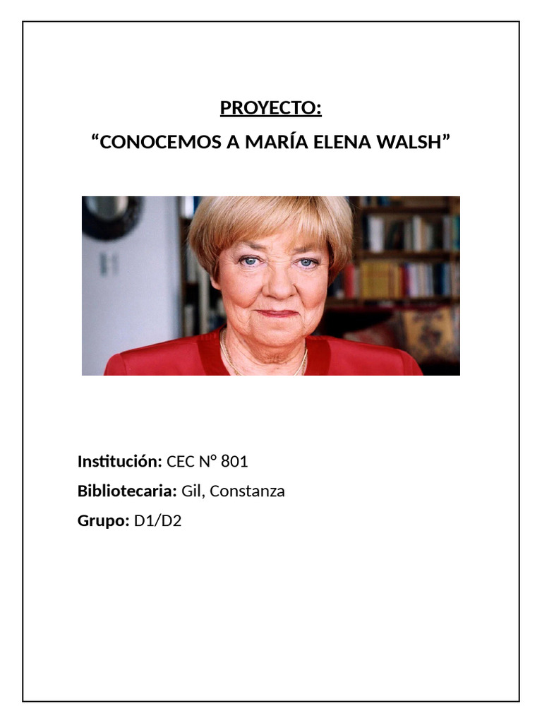 PROYECTO Maria Elena Walsh | PDF