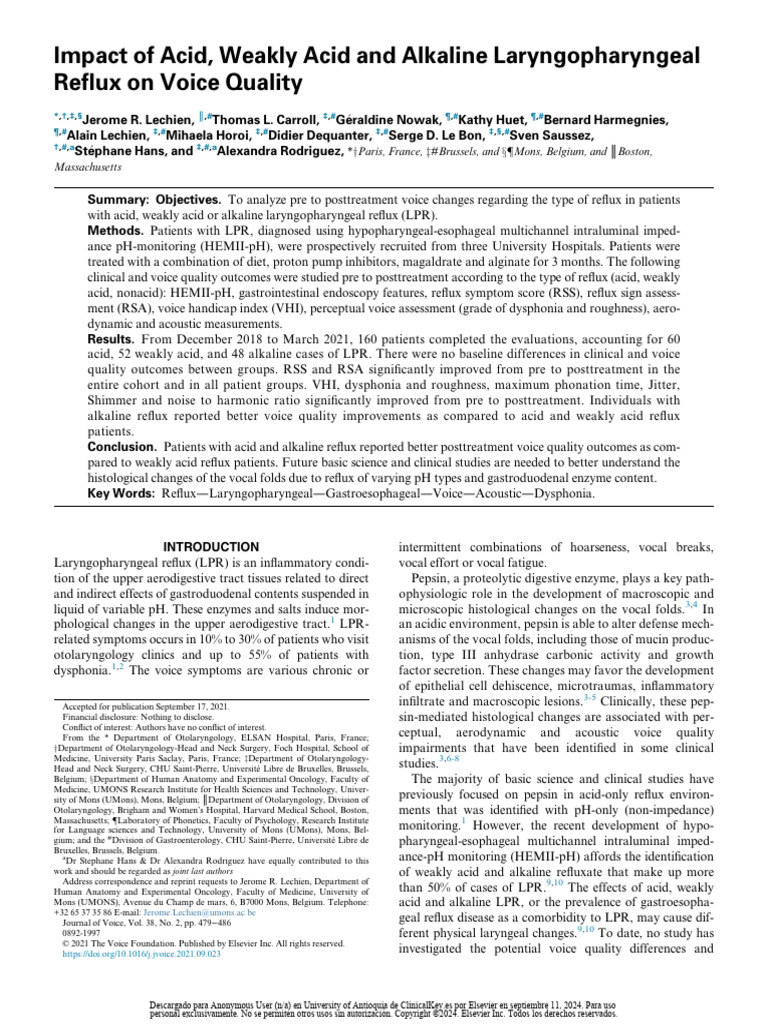 21 Posible Diferentes Reflujos Y Voz Pdf