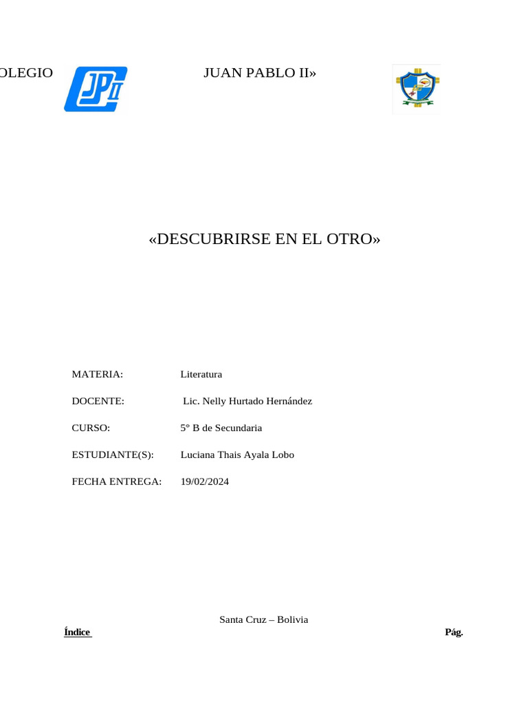 DESCUBRIRSE EN EL OTRO | PDF