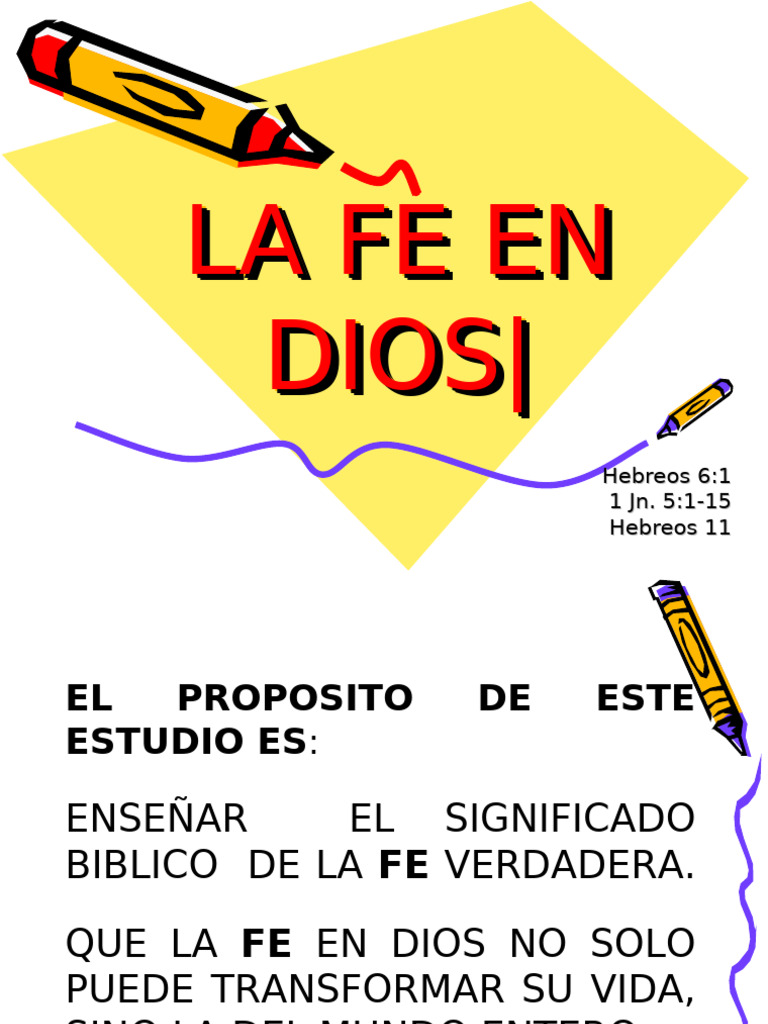 La Fe en Dios | PDF