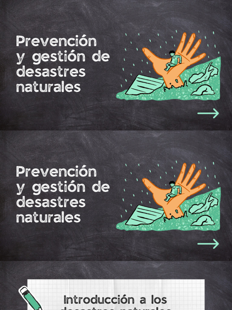 Presentación Desastres Naturales Ilustrado Verde y Negro | PDF
