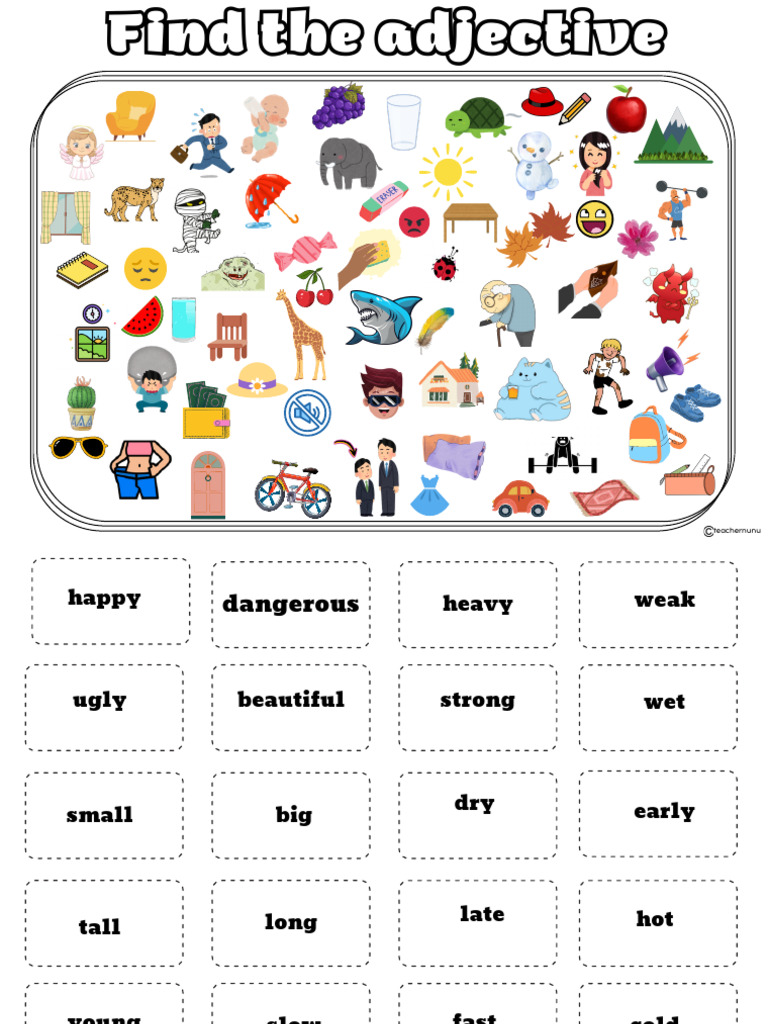 Find The Adjective | PDF