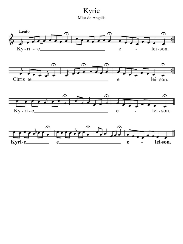 Kyrie - Missa de Angelis | PDF