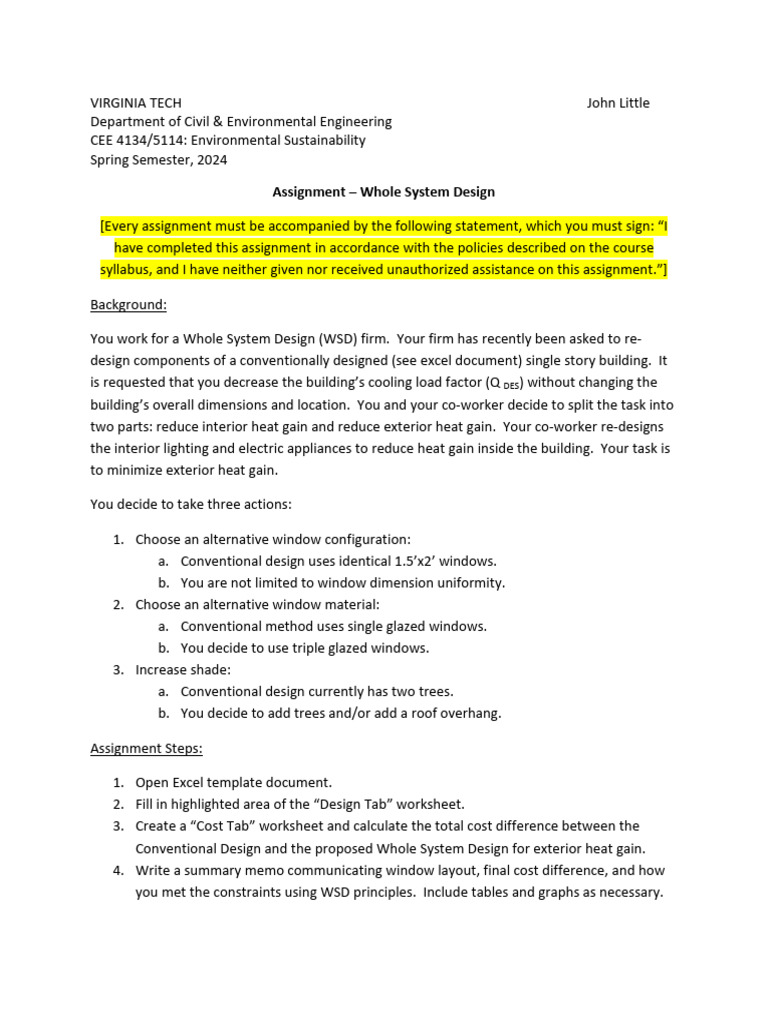 Assignment – Whole System Design | PDF