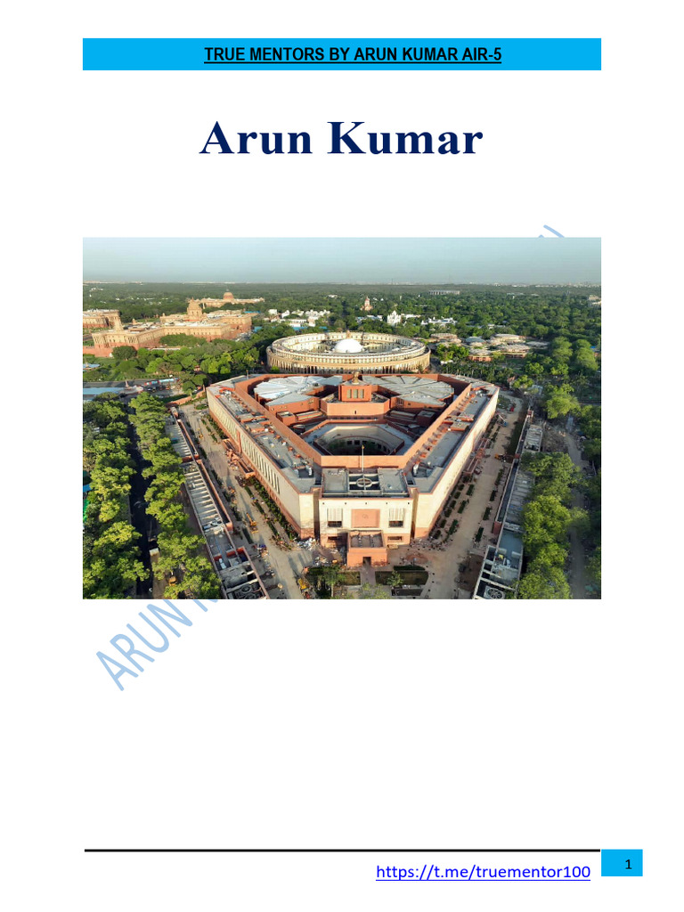 Election Commission of India Notes by Arun Kumar | PDF