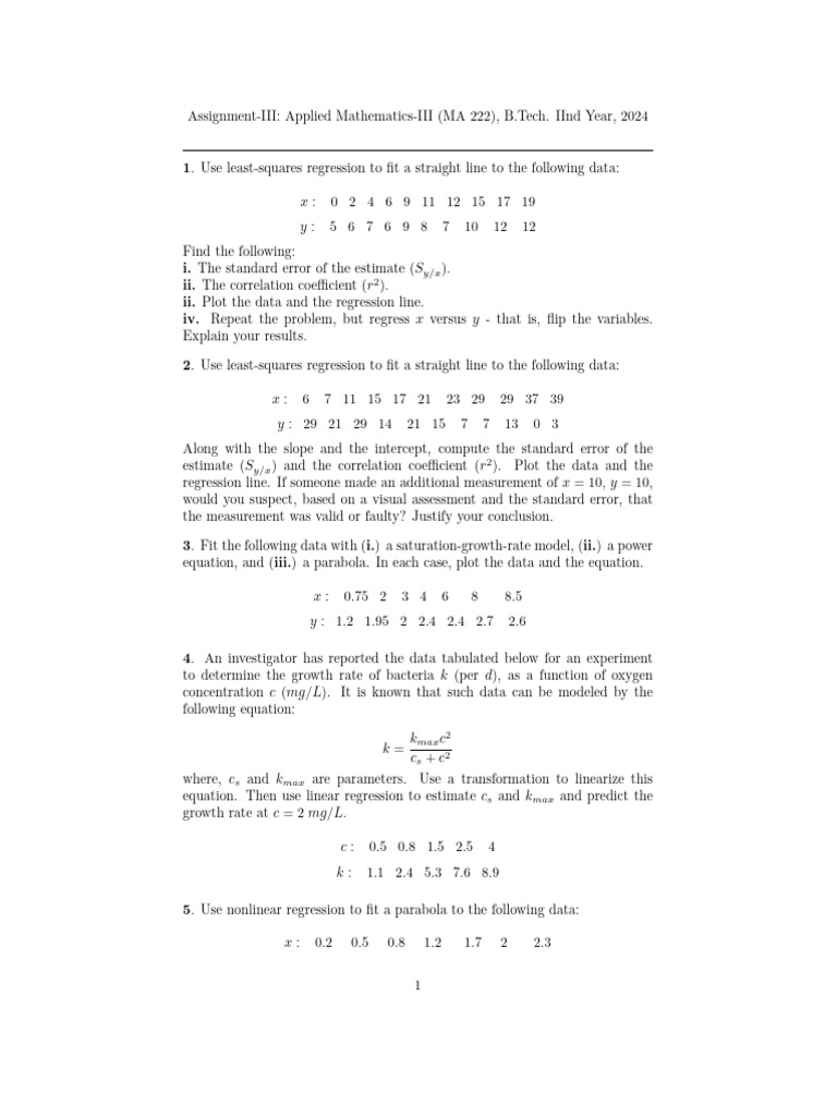 Assignment III | PDF