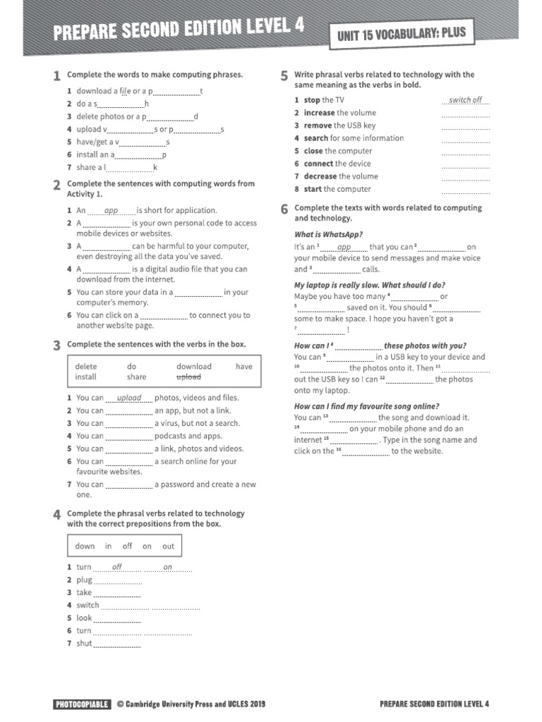 U 15 Vocabulary Plus | PDF