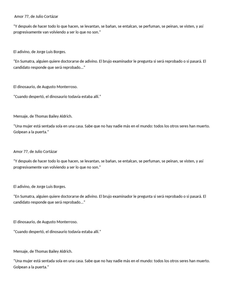 Microcuentos Fantásticos | PDF