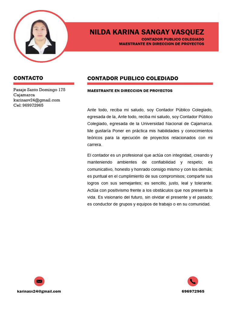 Cv-Karina Sangay Vasquez | PDF