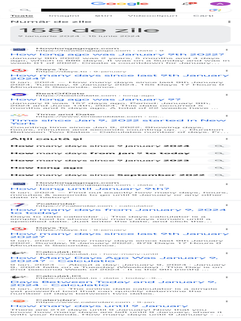 How Many Days Since 9 January - Căutare Google | PDF