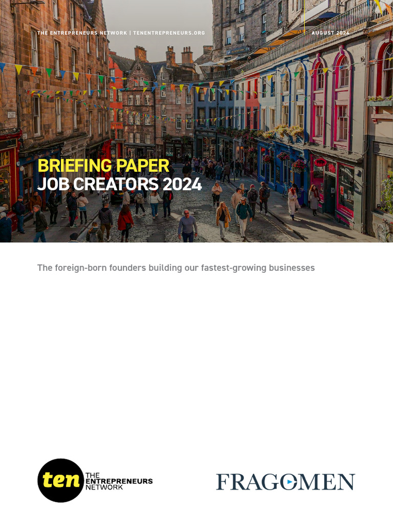 Job Creators 2024 – The Entrepreneurs Network | PDF