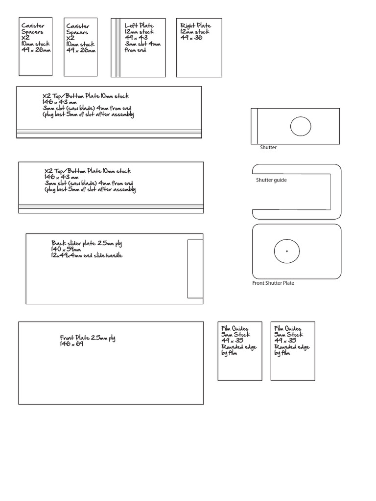 Mk5 pinhole cut templates | PDF