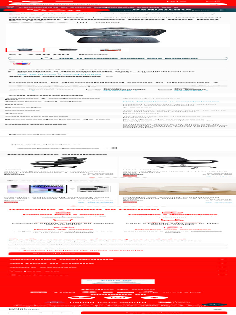 Respaldar Ergonómico Con Asiento Base Perfect Back Rest Oechsle ...