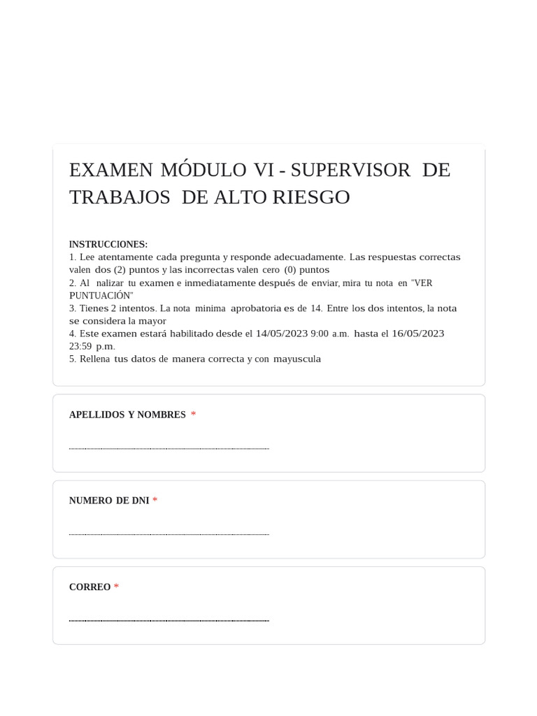 Destar Modulo Vi Solucionario de Examen | PDF | Métodos y materiales de enseñanza