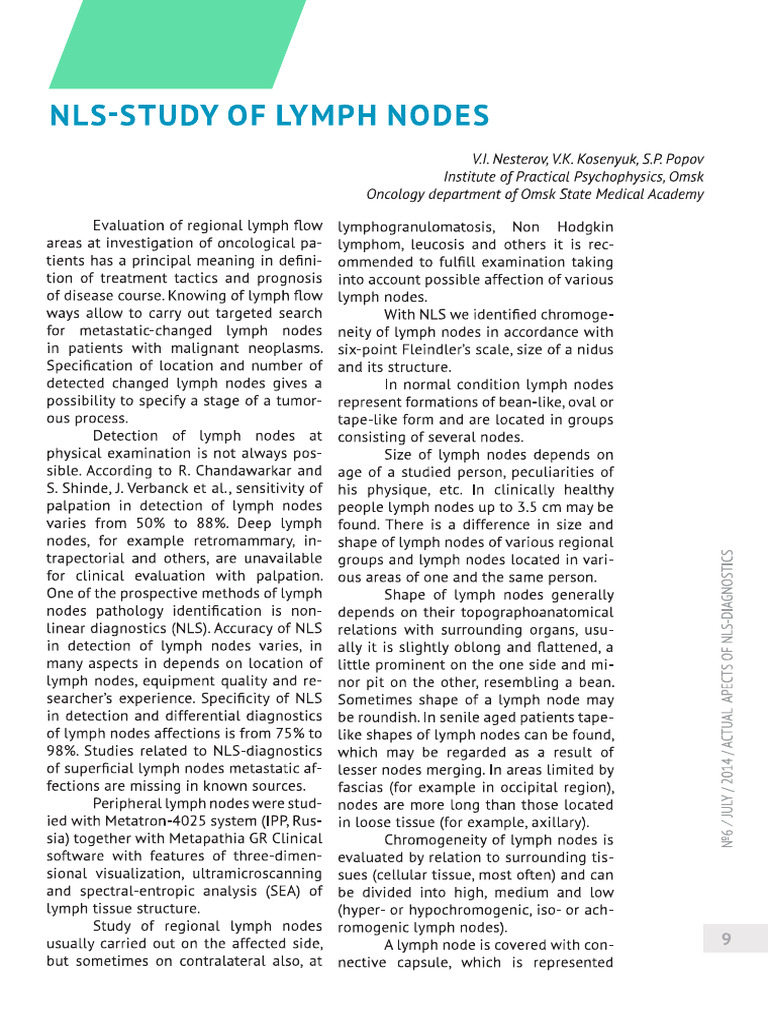 NLS-STUDY-OF-LYMPH-NODES | PDF