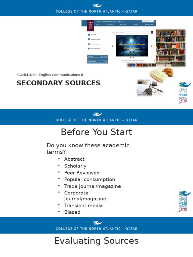 PPT5 Secondary Sources | PDF