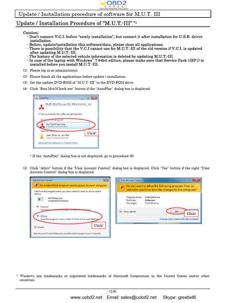 Mut 3 Update Installation Manual (Prg13061) | PDF