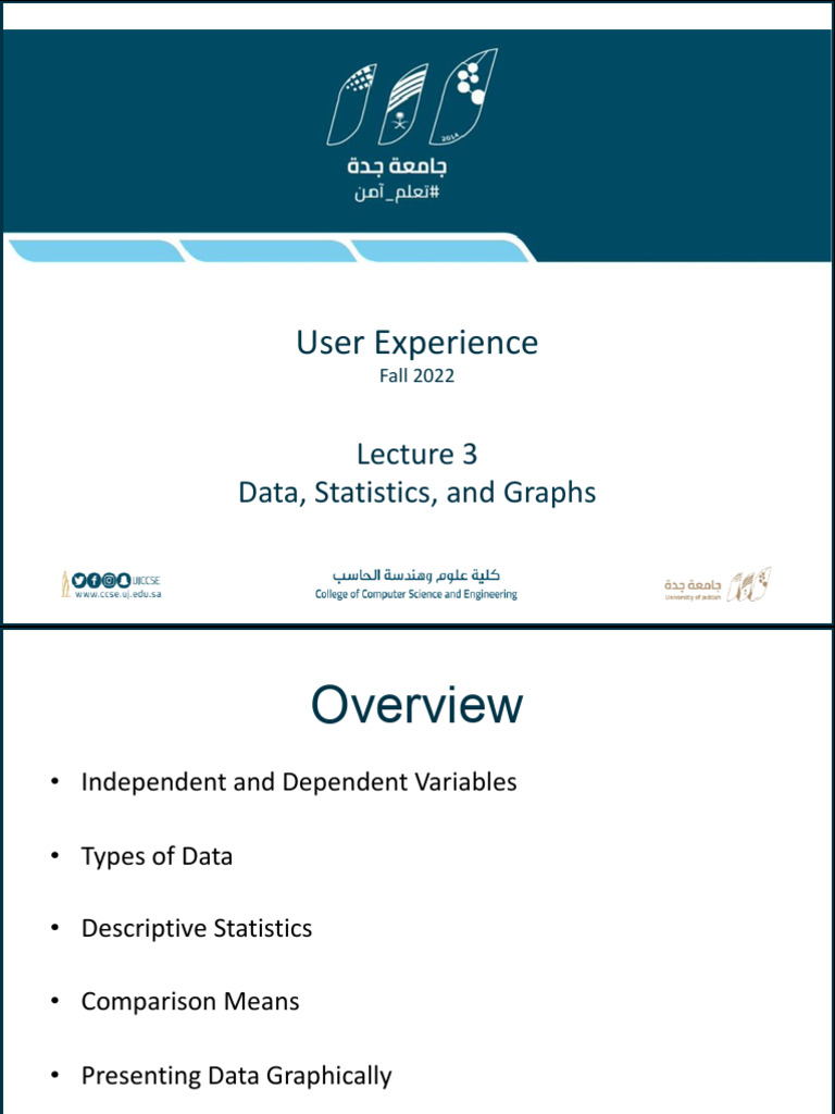 User Experience: Data, Statistics, and Graphs | PDF