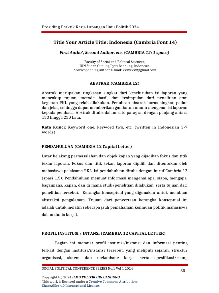 Template PKL 2024 | PDF