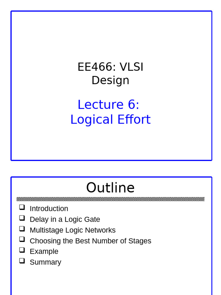 Lecture Logical-Effort | PDF