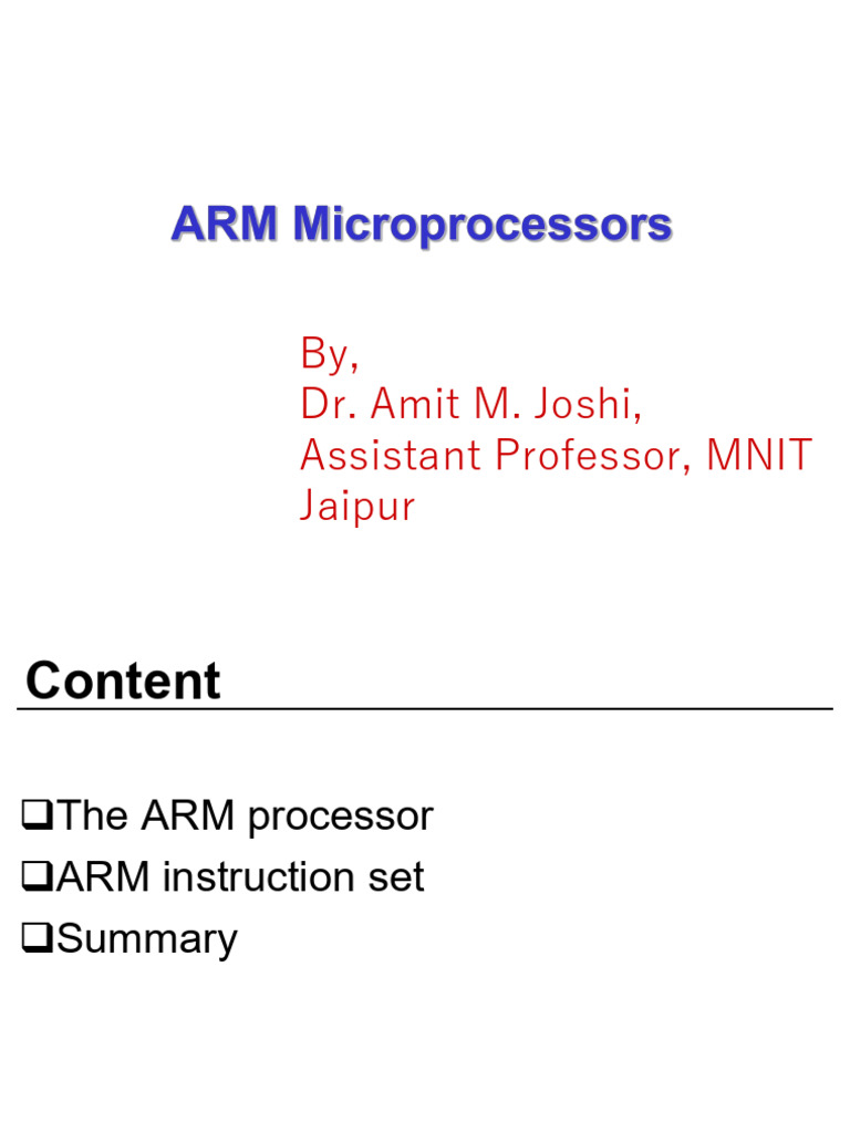 ARM InstructionLecture | PDF