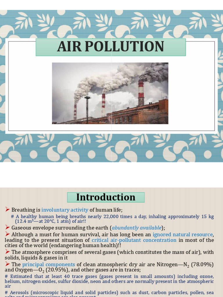Air Pollution (Overview) | PDF | Atmosphere Of Earth | Atmosphere