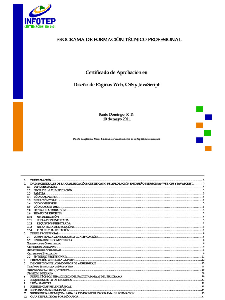 Diseño de Pag Web CSS Java | PDF