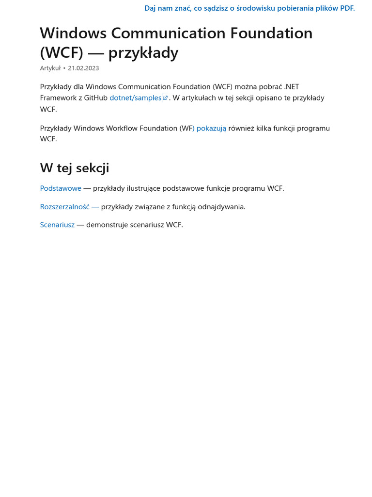 Dotnet Framework WCF Samples | PDF