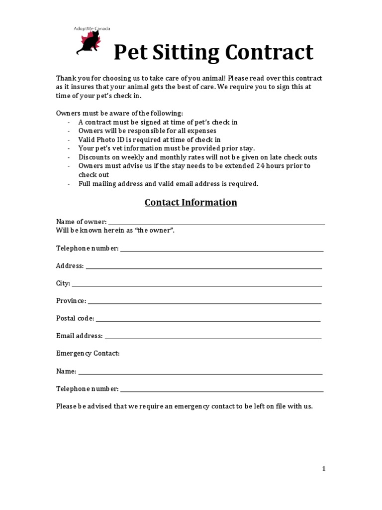 pet-sitting-contract-dogs-pet-veterinary-physician